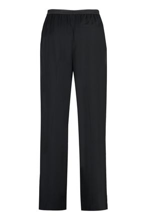 Balenciaga Mens Black Elasticated Waist Trousers Cotton