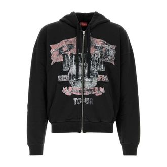 Diesel S-Will-Zip Zip-through Hoodie - - Sweatshirts & Hoodies - Herren - Schwarzk - L