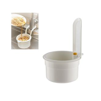 Generic 2025 Neues Wasserhahn-Hängesieb, Spülbecken-Siebkorb, Wasserhahn-Hängesieb, Abtropfkorb mit automatischer Entleerung (White)