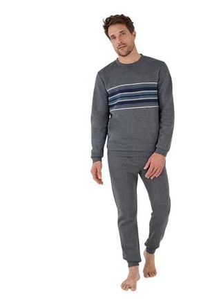 Damart Pyjama Thermique Thermolactyl en Molleton Homme Gris Chin&eacute; Taille XXL