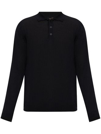 Emporio Armani polo à manches longues - Bleu