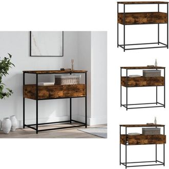 vidaXL Konsolentisch R&auml;uchereiche 75x40x75 cm Holzwerkstoff - Konsolentisch - Flurtisch - Wohnzimmerstil - Sideboard - Regal