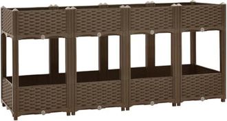 vidaXL Lit Sur&eacute;lev&eacute; Jardini&egrave;re Lit de Plantation Pot de Plantes Bac &agrave; Fleurs Jardin Balcon Terrasse Ext&eacute;rieur 160x40x71 cm Polypropyl&egrave;ne