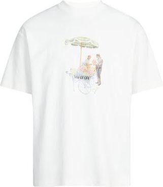 Dr&ocirc;le de Monsieur T-shirt imprim&eacute; fleuriste en coton