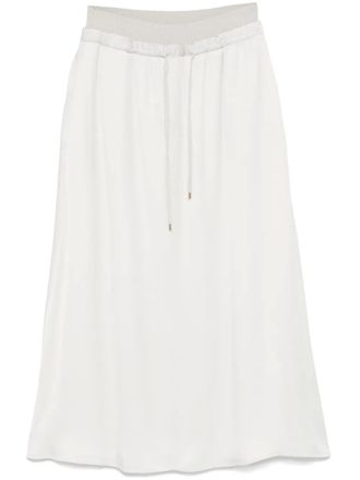 Lorena Antoniazzi Midirock mit Kordelzug - Weiß