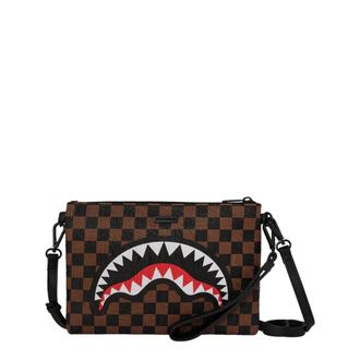 Sprayground Check 2 Emboss Crossover Clutch - - Bags - Damen - Braun - ONE SIZE