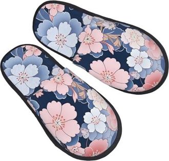 Generic Fleur De Cerisier Japonaise Homme Femme Pantoufles Chaud Chaussons Antid&eacute;rapantes Chaussures De Maison Pour Int&eacute;rieur Ext&eacute;rieur Automne M