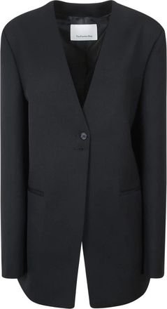 Frankie Shop Femme, Vestes, Noir, Taille: 38 FR Winsen Collarless Blazer