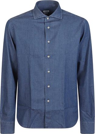 Orian Lang&auml;rmeliges Slim-Fit-Hemd - - Shirts - Herren - Blau - M