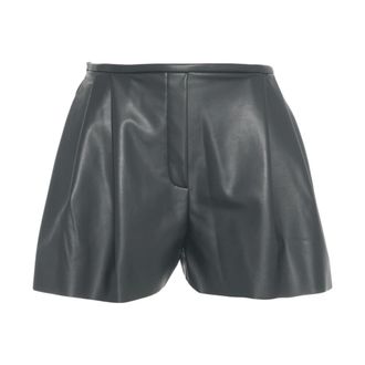 Norma Kamali Femme, Shorts, Noir, Taille: 38 FR Faux Leather Shorts