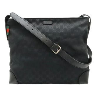 Gucci Pre-owned GG Canvas Leder Schultertasche - - Pre-owned - Damen - Schwarzk - ONE SIZE