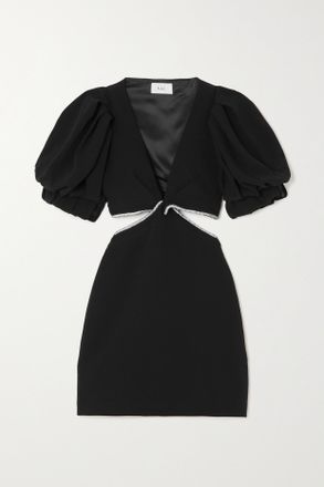 A.L.C. Hazel Minikleid Aus Cady Mit Cut-out Und Kristallen - Schwarz