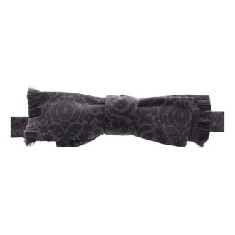 Dolce & Gabbana Elegante Schwarze Paisley Seiden-Woll Fliege - - Accessories - Herren - Schwarzk - ONE SIZE