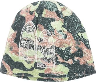 Who Decides War by Ev Bravado Homme, Accessoires, Multicolore, Taille: ONE Size Flame Camo Knit Hat
