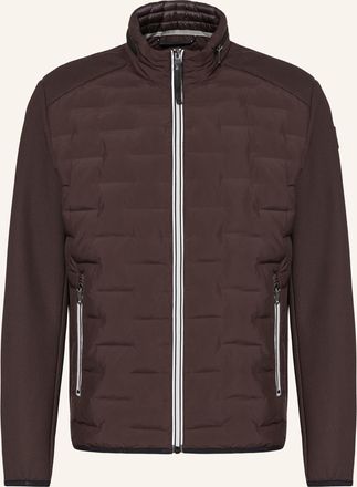 Milestone Steppjacke Msnerano Aus Leder Mit Abnehmbarer Kapuze braun