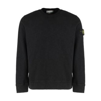 Stone Island Rundhals-Sweatshirt mit charakteristischem Patch - - Sweatshirts & Hoodies - Herren - Schwarzk - 2XL