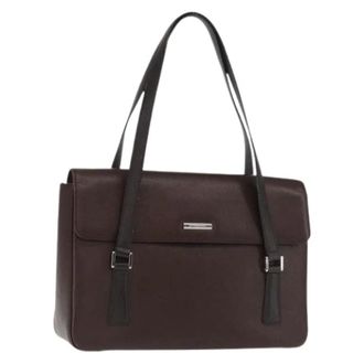 Burberry Sac &agrave; main en cuir Pre-owned - Femme - Pre-owned - Brun - Taille: ONE Size