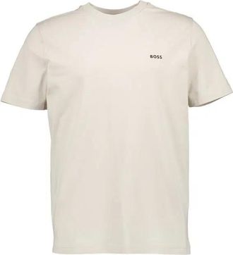 HUGO BOSS Herren T-Shirt beige Baumwoll-Jersey
