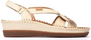 Pikolinos Sandales &agrave; Semelles compens&eacute;es en Cuir CADAQUES pour Femme Color Marfil