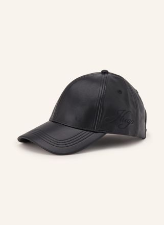 HUGO BOSS Hugo Cap Ally In Lederoptik schwarz