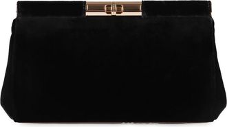 Dolce & Gabbana Femme, Sacs, Noir, Taille: ONE Size Pochette en Velours avec Fermoir Dor&eacute;
