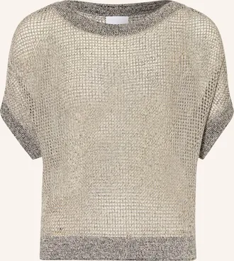 Comma Comma Strickshirt grau