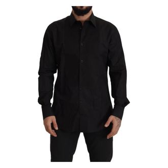 Dolce & Gabbana Gold Tuxedo Kleid Hemd - - Shirts - Herren - Schwarzk - S