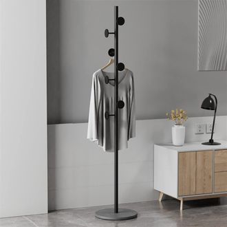 Generic Garderobe Schieferbasis Einfache Kleine Kleiderbügel Boden Schlafzimmer Kleidersack Haushalt Schmiedeeisen (Color : A-04)