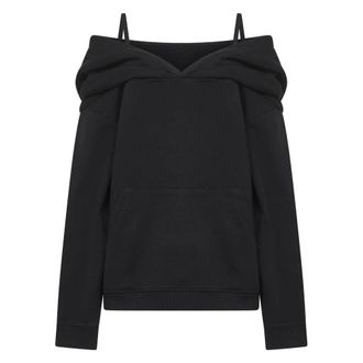 Maison Margiela Femme, Sweatshirts et sweats à capuche, Noir, Taille: 38 FR Off-Shoulder SweaT-shirt