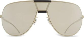 Mykita Verspiegelte Sonnenbrille mit Metallgestell - Nude