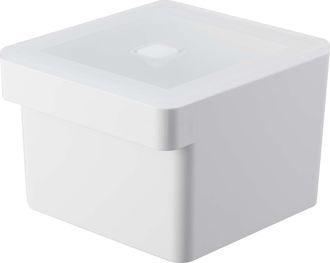 Yamazaki Tableware Yamazaki 7737 Miso Pack Aufbewahrung mit Griff, versiegelter Lebensmittelbehälter, weiß, ca. 13,6 x 15,1 x 11 cm, Turm mit Blase