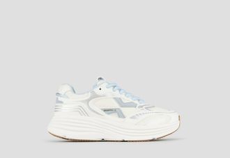 Alexander Smith Storm Woman in white leather and mesh with azure details