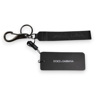 Dolce & Gabbana Logo-Printed Nylon Key Case - Black