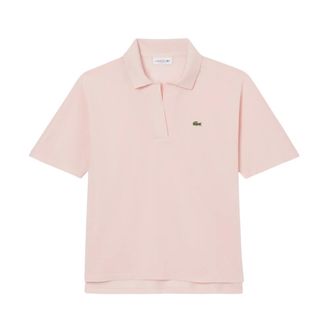 Lacoste Rosa Polo-Shirt Asymmetrischer Stil - - Tops - Damen - Rosa - M