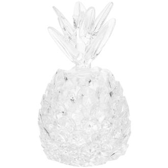 Supvox Kristallglas Ananas Figur Kleiner Dekorative Glasfrucht Skulptur Transparente Tischdekoration f&uuml;r Wohnzimmer und B&uuml;ro