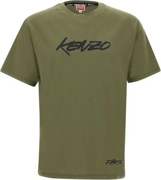 Kenzo Homme, Tops, Vert, Taille: XL Futura 2000 Classic T-shirt