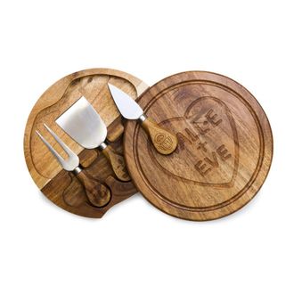 Picnic Time Picnic TIME Disney Brie K&auml;semesser, Charcuterie-Set, Schneidebrett, 7,5 x 7,5 x 1,2, Akazienholz - Wall-E