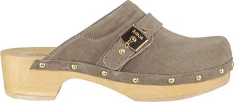 Scholl Damen Pescura Clog 50 Sandale, beige, 36 EU