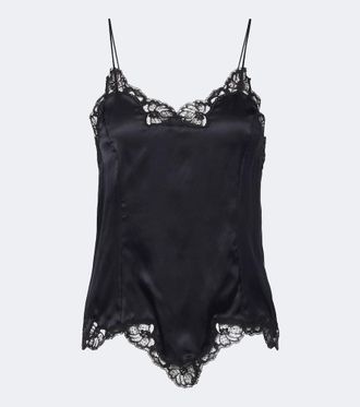 Isabel Marant Caraco Amael en satin de soie m&eacute;lang&eacute;e