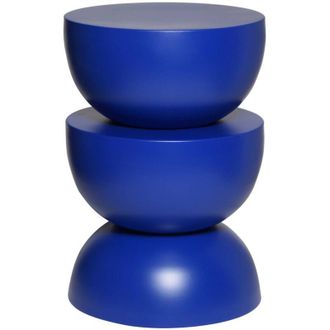 Sweeek Sweeek - Table dappoint. bout de canapé. table de chevet en métal. bleu. Coumba. Ø32 x h 46.5cm