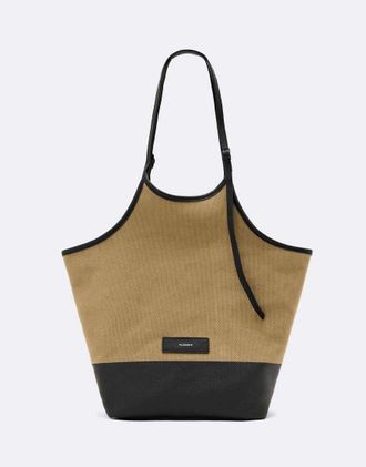 AllSaints Siloh cnvs overspill en marron sable