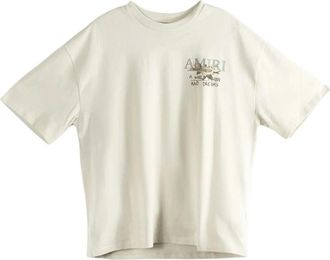 Amiri Homme, Tops, Beige, Taille: S Graphic Print Crew Neck T-Shirt