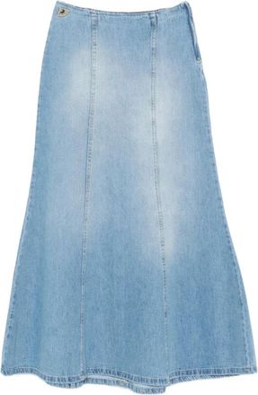 Lois Femme, Jupes, Bleu, Taille: 36 FR Jupe &agrave; panneaux trap&egrave;ze avec ourlet brut