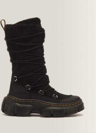 Dr. Martens Dmxl 7-&Ouml;sen Kunstfell Leder Stiefel in Schwarz, Gr&ouml;&szlig;e: 36