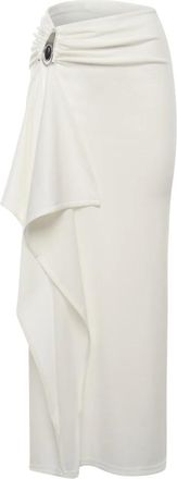 CHRISTOPHER ESBER Femme, Jupes, Blanc, Taille: 38 FR Crystal Pendant Cascade Skirt