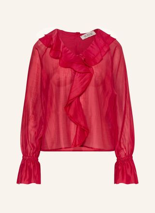 SoSUE Sosue Blusenshirt Mit Volants rot