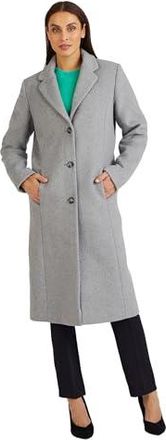 Damart Manteau Lainage Doublé Thermolactyl, Femme, Sans Capuche, Gris Chiné, 46/48