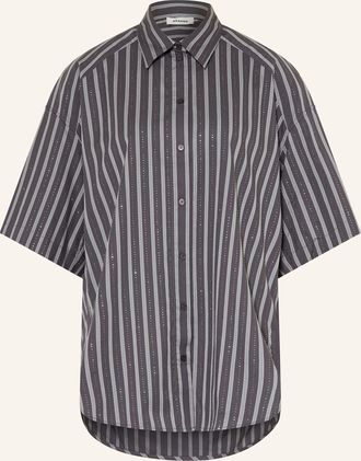 Sandro Sandro Oversize-Hemdbluse Mit Schmucksteinen grau