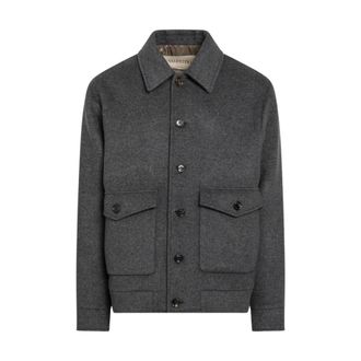 Valentino Garavani Homme, Vestes, Gris, Taille: 2XL Caban