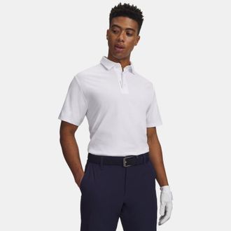 Under Armour Drive Poloshirt f&uuml;r Herren Wei&szlig; / Stahl XXL